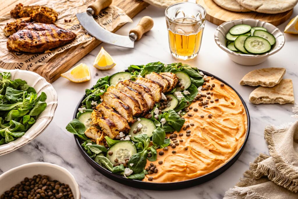 Frango shawarma com húmus de Chili | Luís Miguel Costa